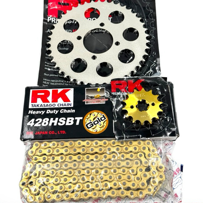 RK RACING CHAIN & SPROCKET SET RAIDER 150 1st and 2nd GEN #428 STEEL ...