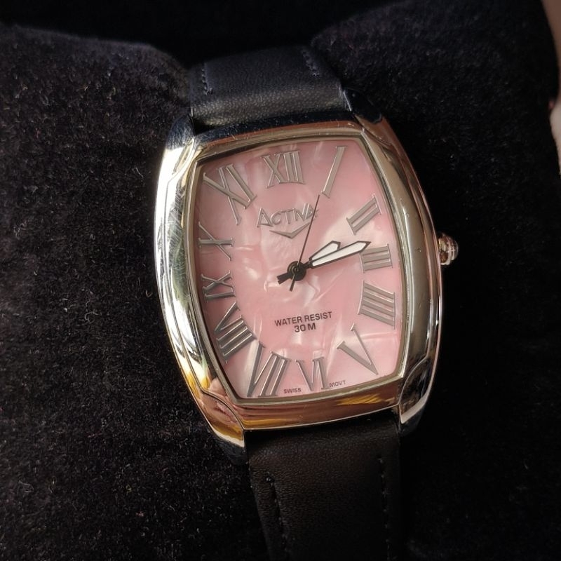 Pink Marble Face Swiss Activa Watch Preloved 09 | Shopee Philippines