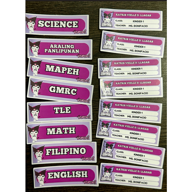 Customized Subject + Name Label Stickers for Notebooks | Shopee Philippines