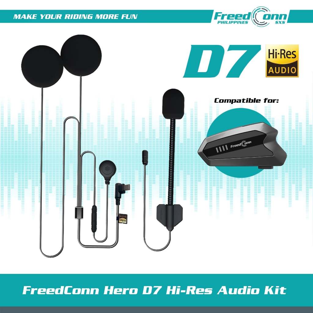 Freedconn PH D7 Hi Res Earphone And Speaker Cable Only For HERO Helmet ...