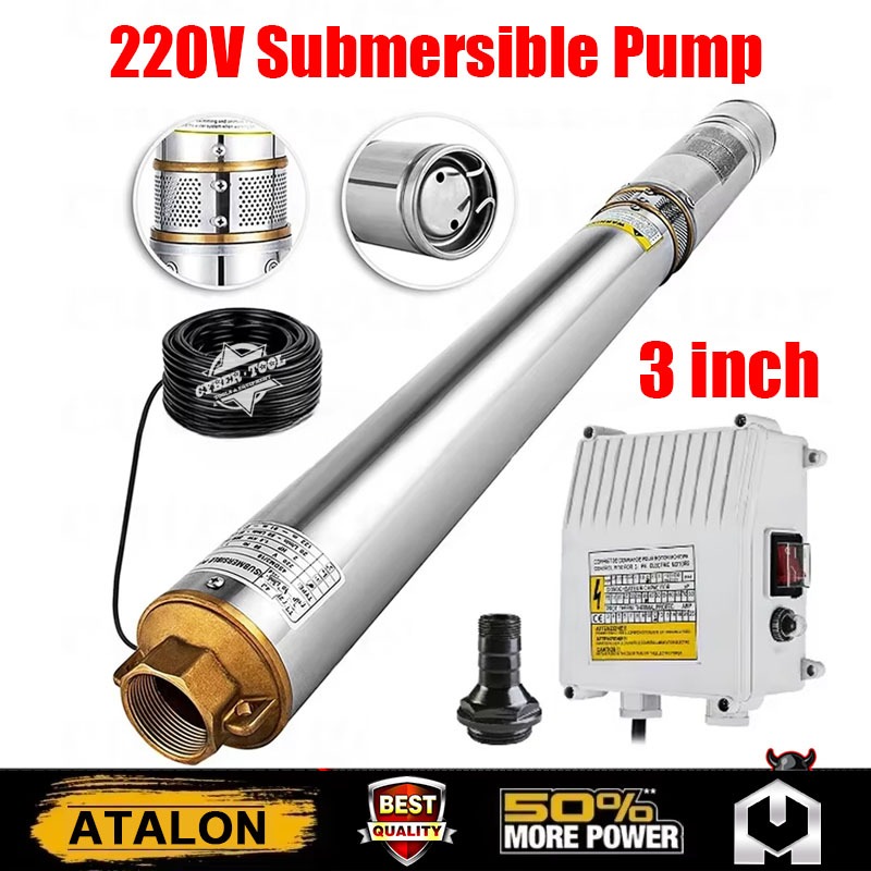 220V Submersible Pump 3" Stainless Steel Deep Well Water Pumps for ...