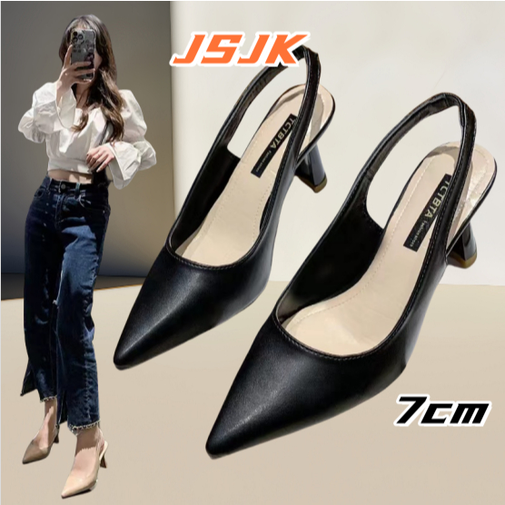 ON HAND[JSJK]fashion heels leather pointed sandals for women for office ...