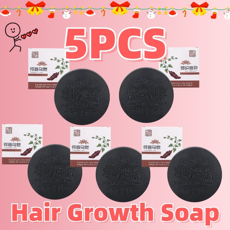 Buy 1 Take 1/4 Polygonum Soap Hair Grower Darkening Shampoo Bar Hair ...