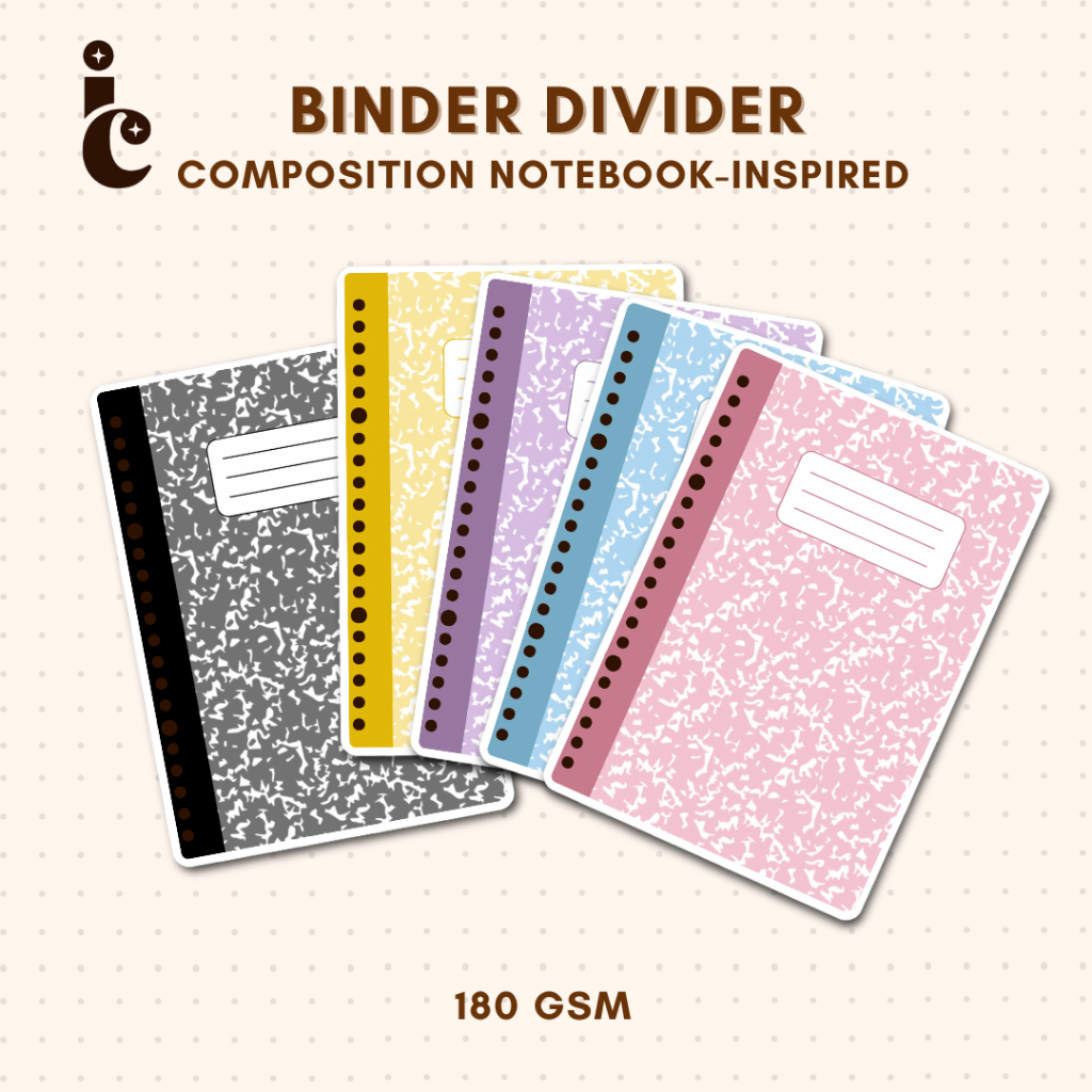 Composition Notebook Binder Divider | Student Binder Divider | Shopee ...