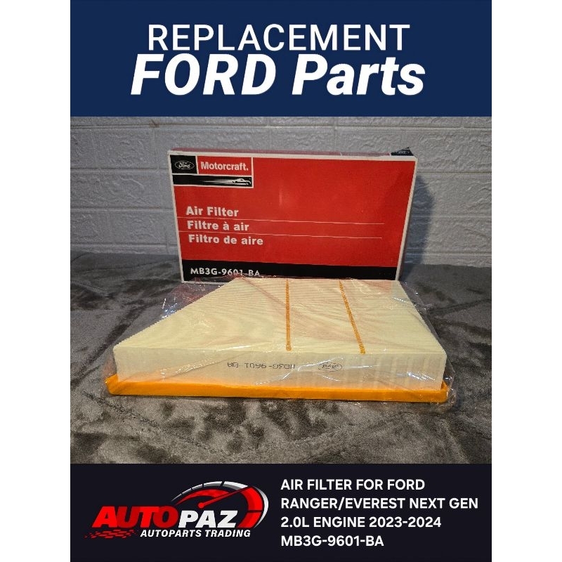 (MB3G-9601-BA) AIR FILTER FOR FORD RANGER/EVEREST NEXT-GEN 2.0L 2023 ...