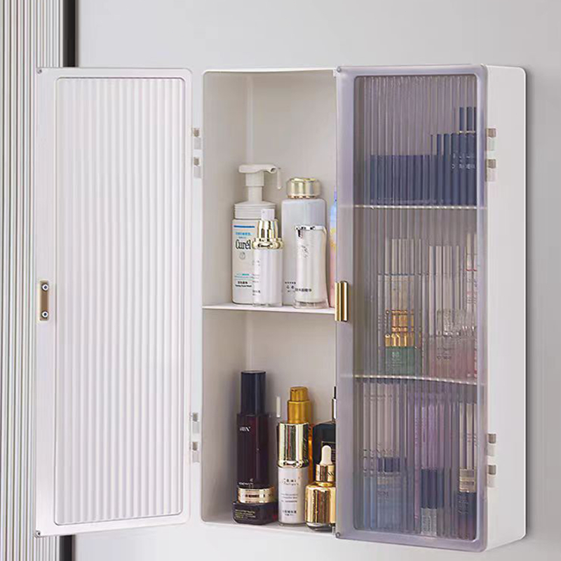 STON Wall Mounted Cabinet Bathroom Organizer Hanging Plastic Storage ...