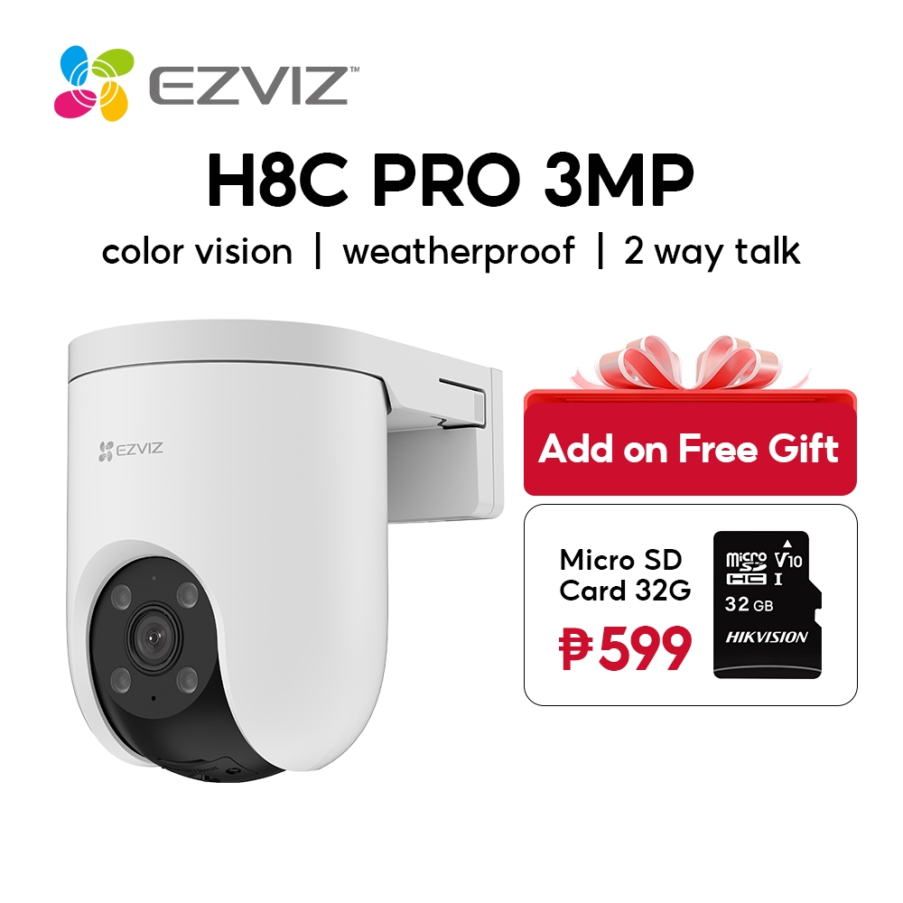 EZVIZ H8C Pro 2K 3MP Outdoor CCTV Camera 2way Talk Color Night 512g ...