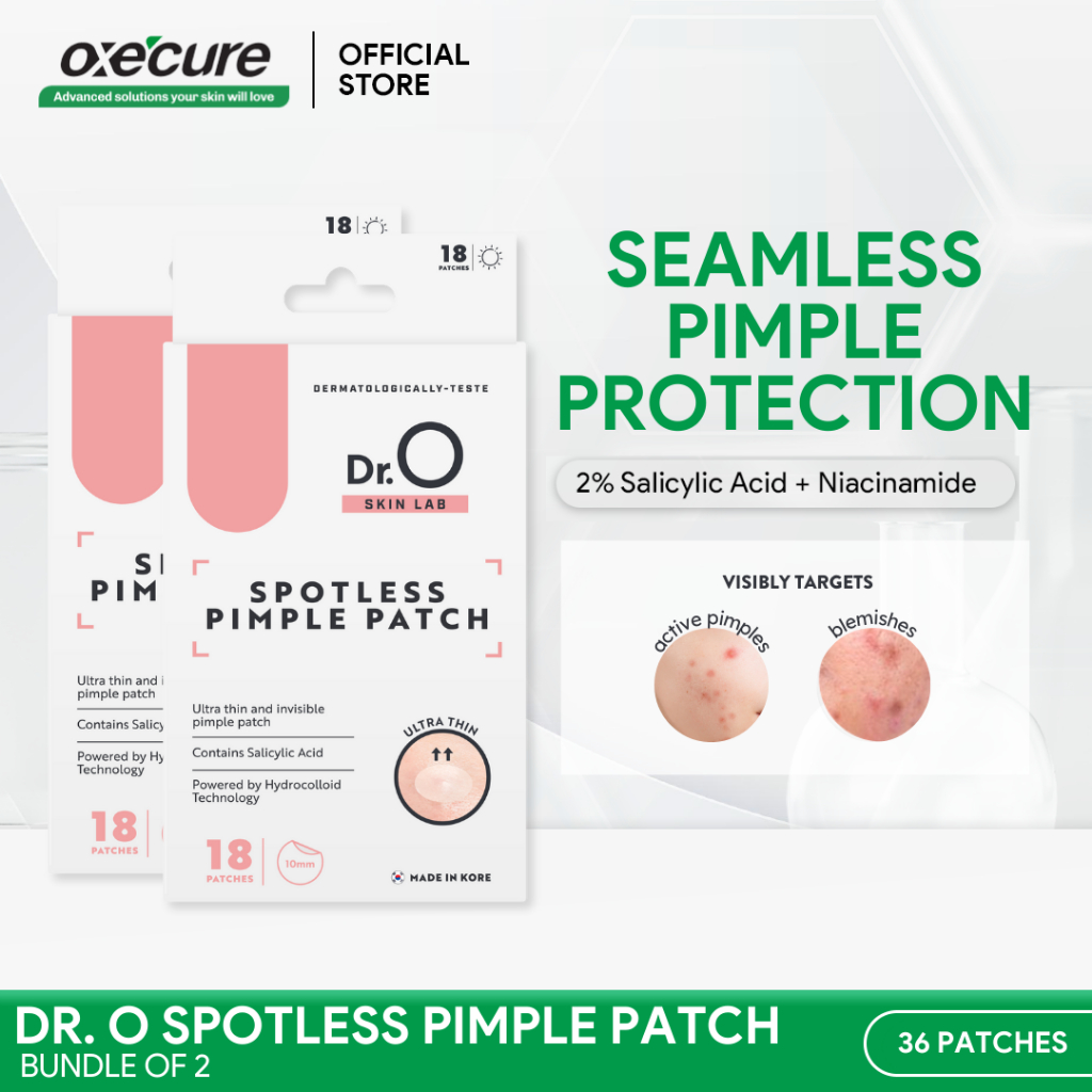 Dr.O SkinLab Spotless Pimple Patch (18 patches) Bundle of 2 | Shopee ...