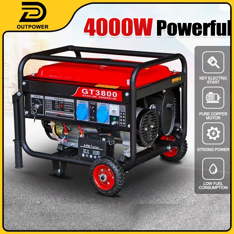 Portable Gasoline Generator 4 Stroke 220V 60HZ Household Outdoor Small ...
