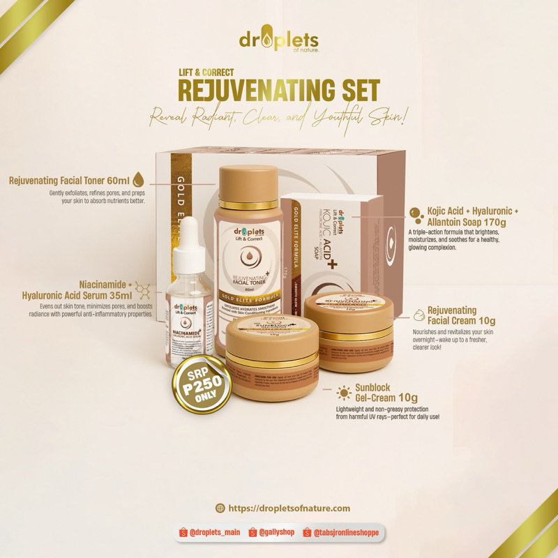 Droplets Lift & Correct 5n-1 Rejuvenating Skin Care Regimen with ...