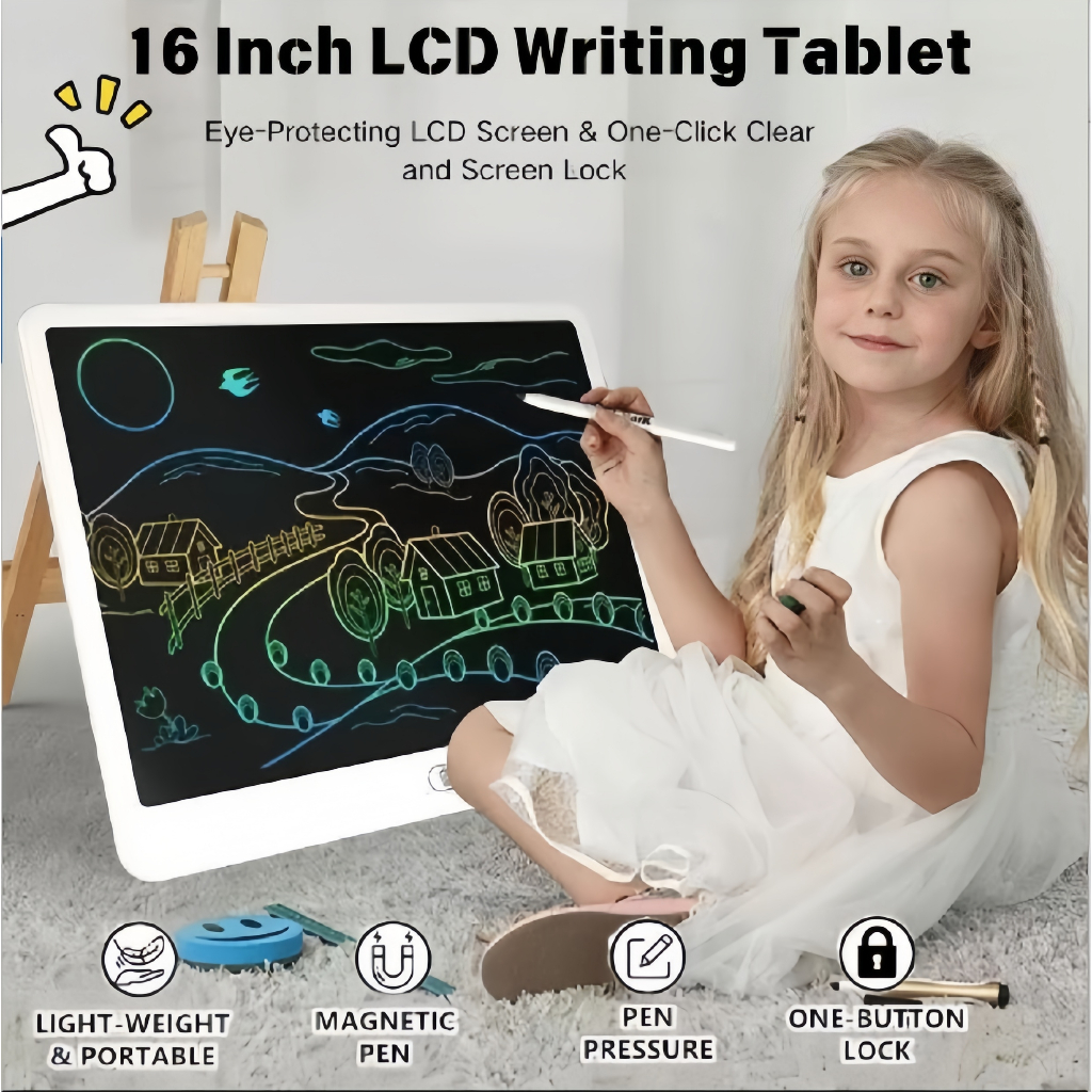 16 Inch LCD Writing Tablet Kids Educational Toys Tablet Drawing Pad ...
