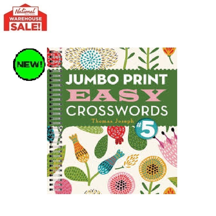 Jumbo Print Easy Crosswords #5 (Large Print Crosswords) Spiral-bound ...