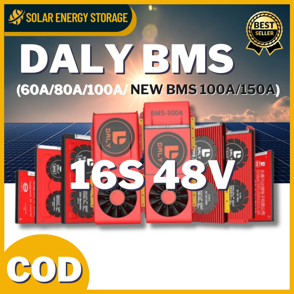 DALY 16S 48V 60A, 80A, 100A BMS ( NEW DALY BMS - 16S 100A / 150A ) for lifepo4 32650 3.2v ...