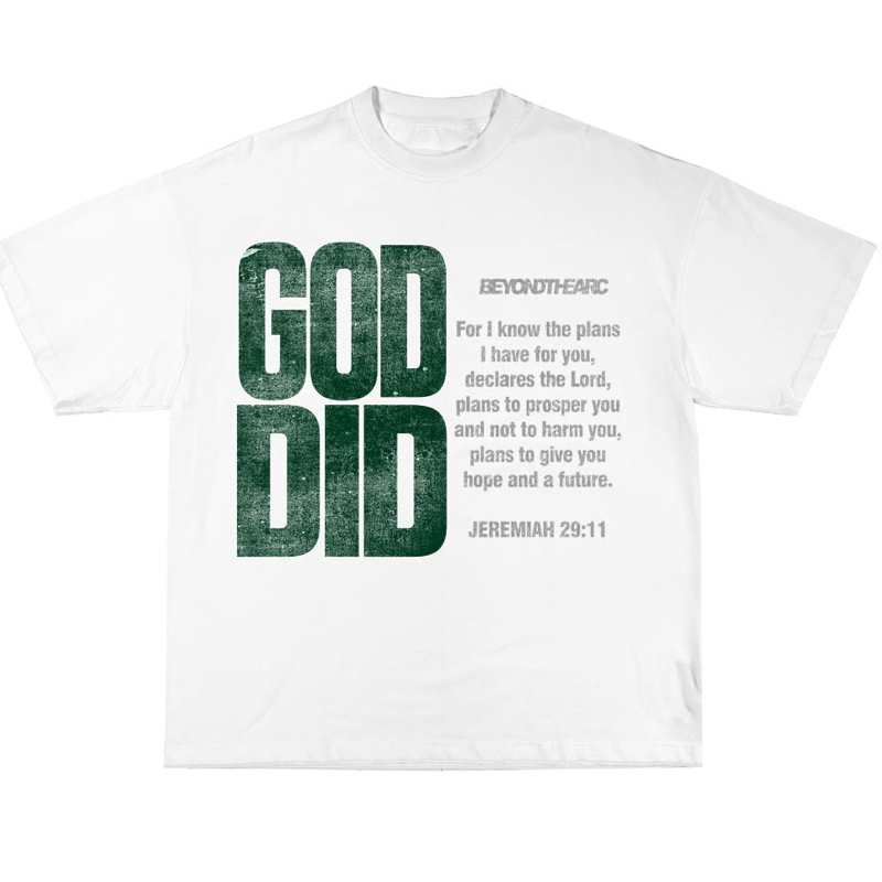 BTA SHIRT | GOD DID | WHITE | BOXY FIT | Shopee Philippines