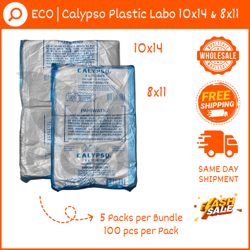 Calypso Plastic Labo 10x14 and 8x11 BUNDLE of 5 Packs ( 100 pcs/pack ...