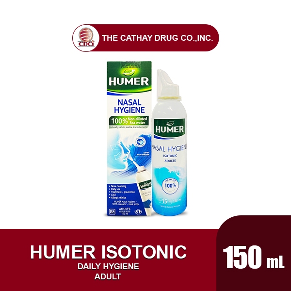 Humer Nasal Hygiene 100% Sea Water Nasal Spray (Adult) 150mL | Shopee ...