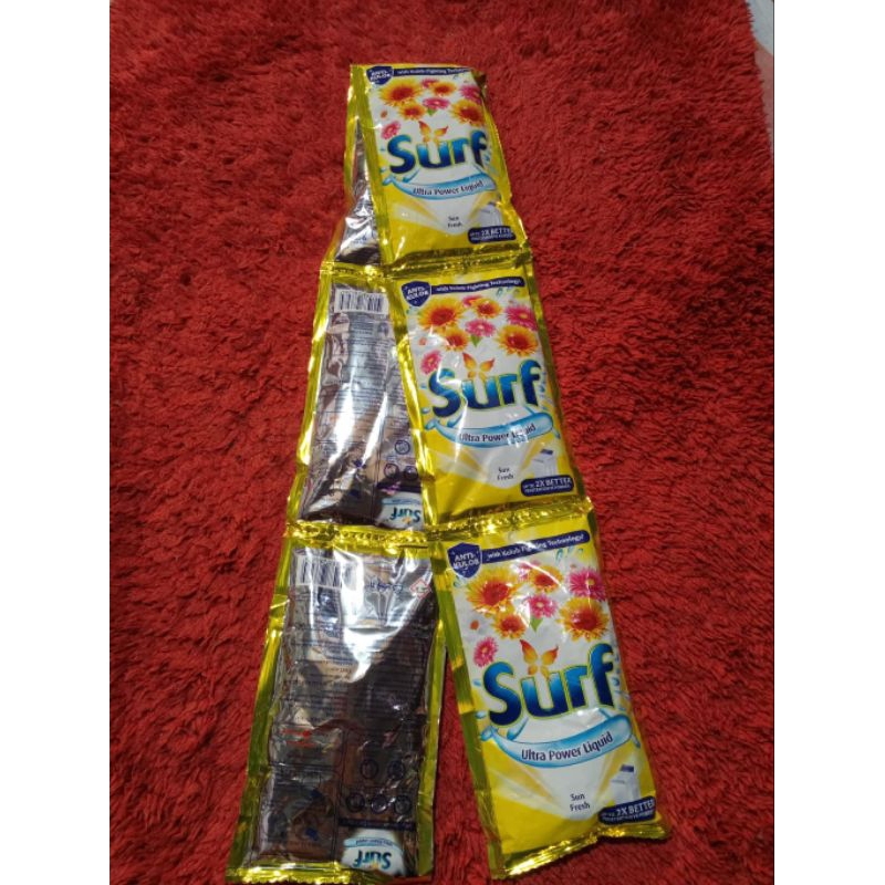 Surf Liquid detergent sachet by 6 (yellow sachet) | Shopee Philippines