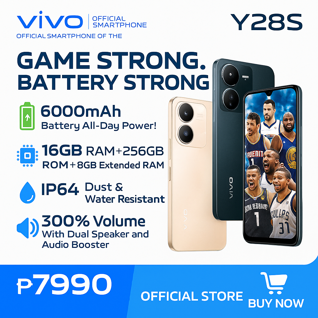 𝐯𝐢𝐯𝐨 Y28s 8GB+256GBGB Smartphone | Long Battery Life 6000mAh | Fast ...