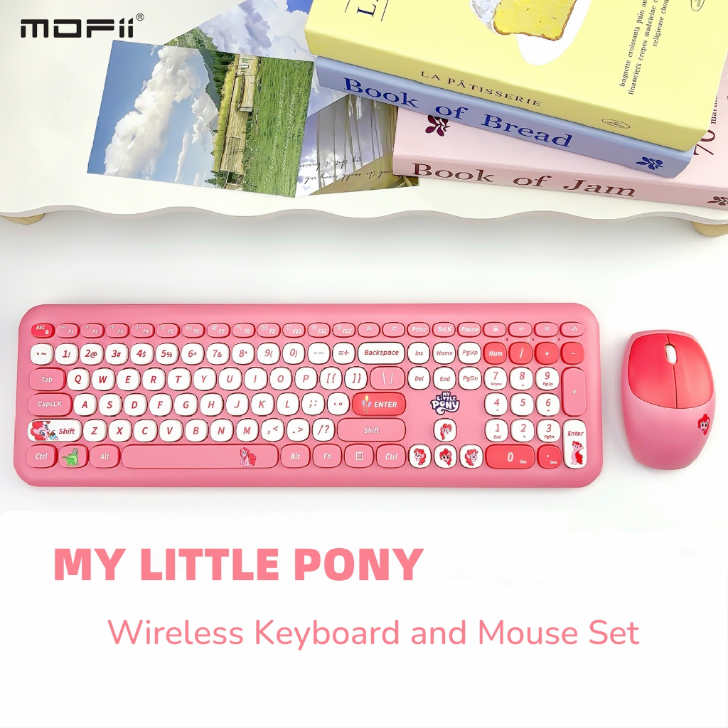 MOFii My Little Pony USB Wireless Keyboard and Mouse Set Super Pink ...