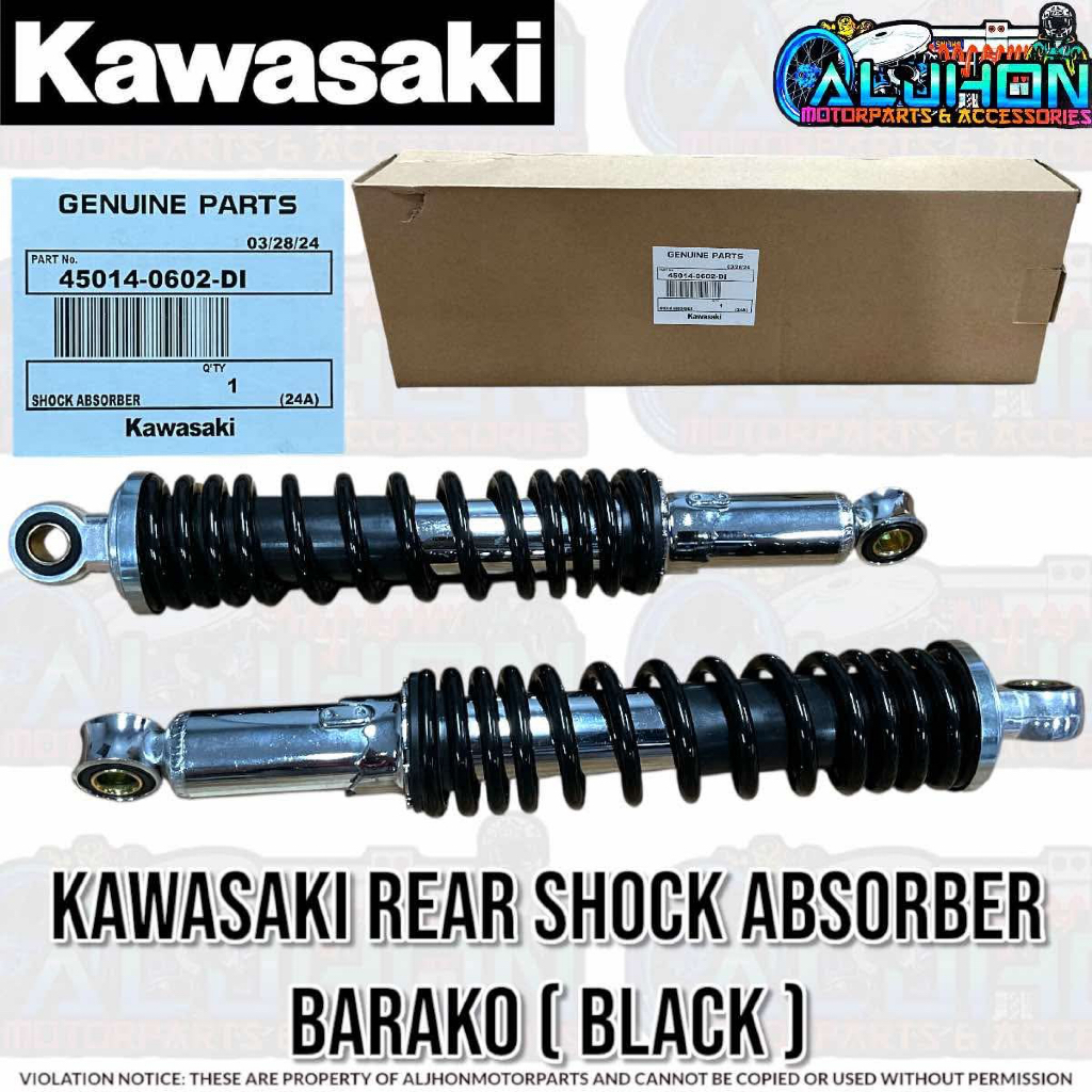 2PCS / 1BOX KAWASAKI REAR SHOCK ABSORBER FOR BARAKO 175 ( BLACK ) 45014 ...