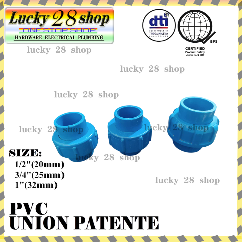 PVC UNION PATENTE-BLUE PIPE FITTINGS ( size: 1/2,3/4,1 ) sold per piece ...