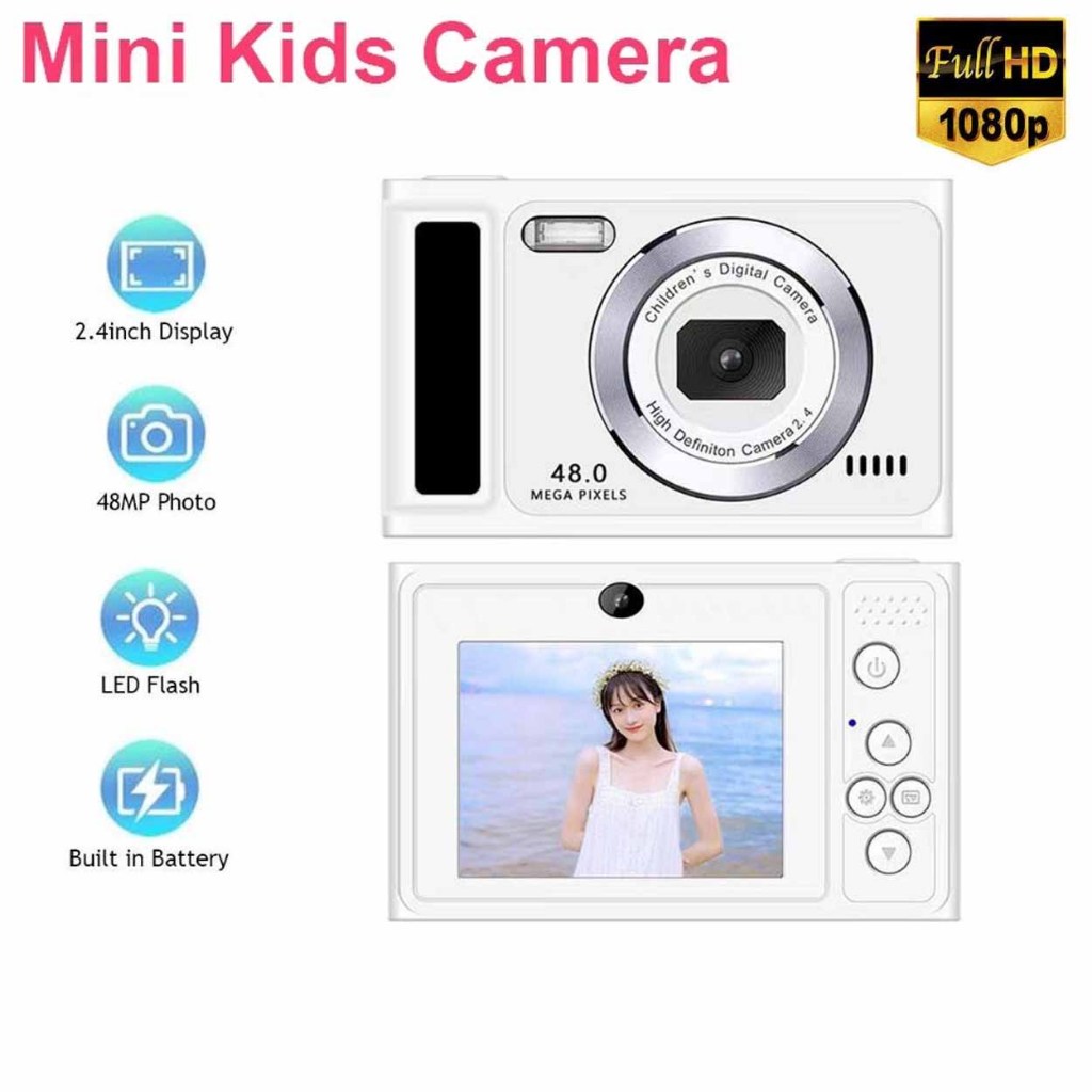 Kids Digital Camera Built-in Flash HD Photography Smart Mini Cameras ...