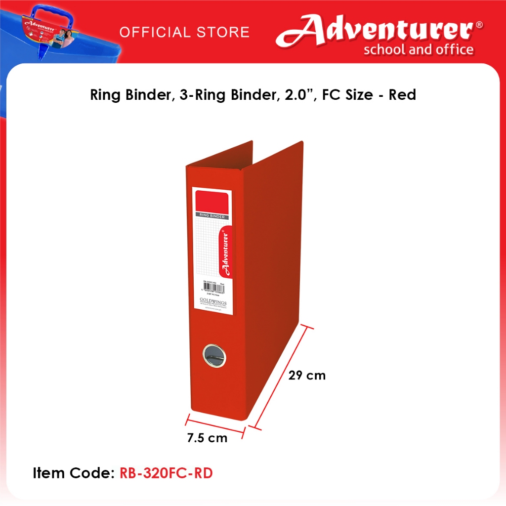 Adventurer Ring Binder, 3-Ring Binder, 2.0" - FC Size | Shopee Philippines