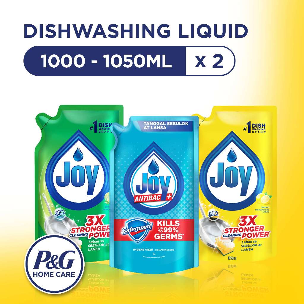 Joy Dishwashing Liquid Antibac Hygiene Fresh Kalamansi Lemon Bundle ...
