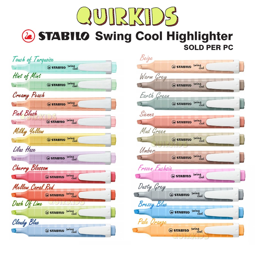 Stabilo Swing Cool Pastel Nature Highlighter | Shopee Philippines