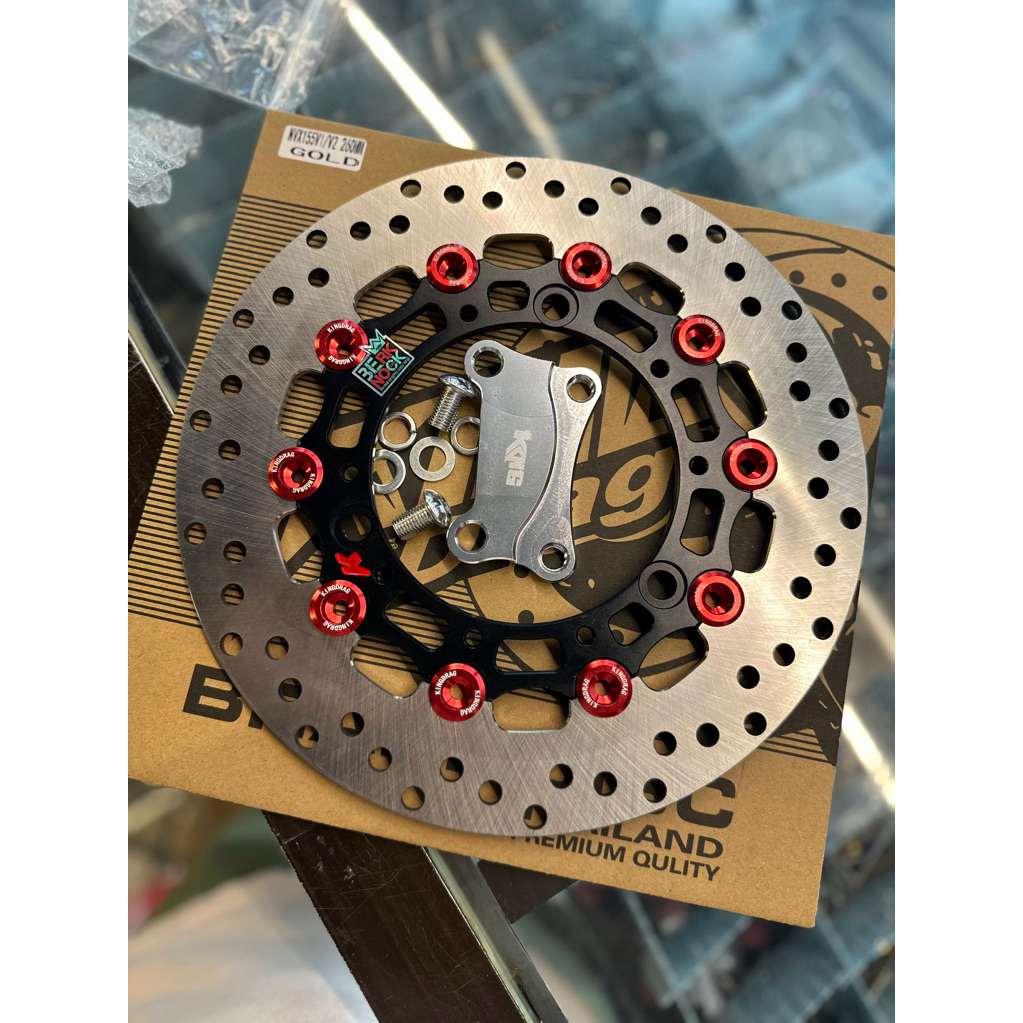 kingdrag rotor 260mm disc with bracket(stock caliper only)aerox v1 v2 nmax v1 v2 | Shopee ...