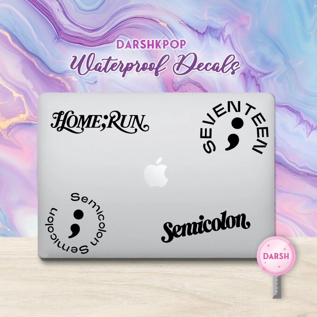 17 Semicolon Kpop Waterproof Decal Vinyl Stickers | Shopee Philippines