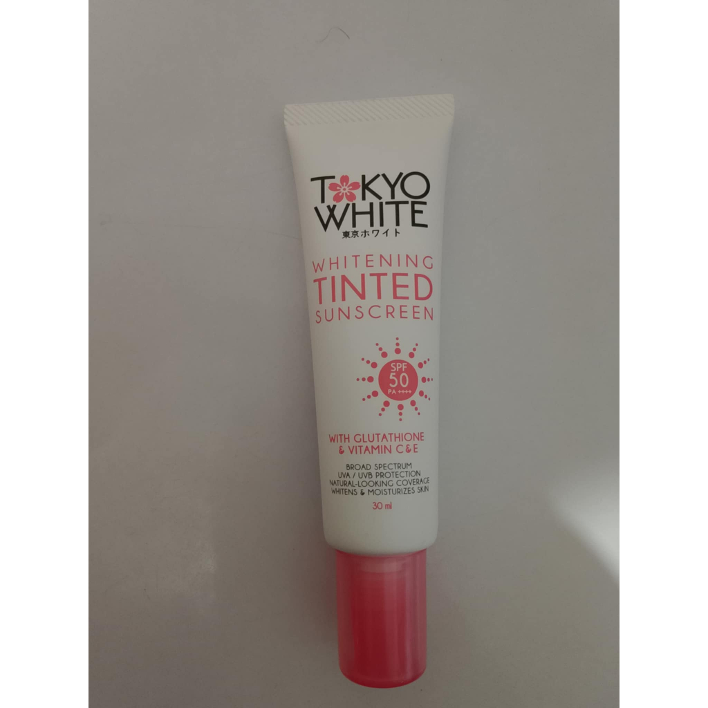 TOKYO WHITE Whitening Tinted Sunscreen SPF 50 PA++++ 30ml | Shopee ...