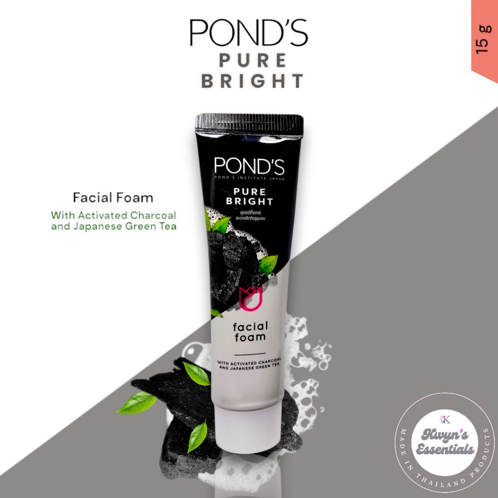 POND'S PURE BRIGHT Facial Foam with Activated Charcoal 15 g / Facial ...