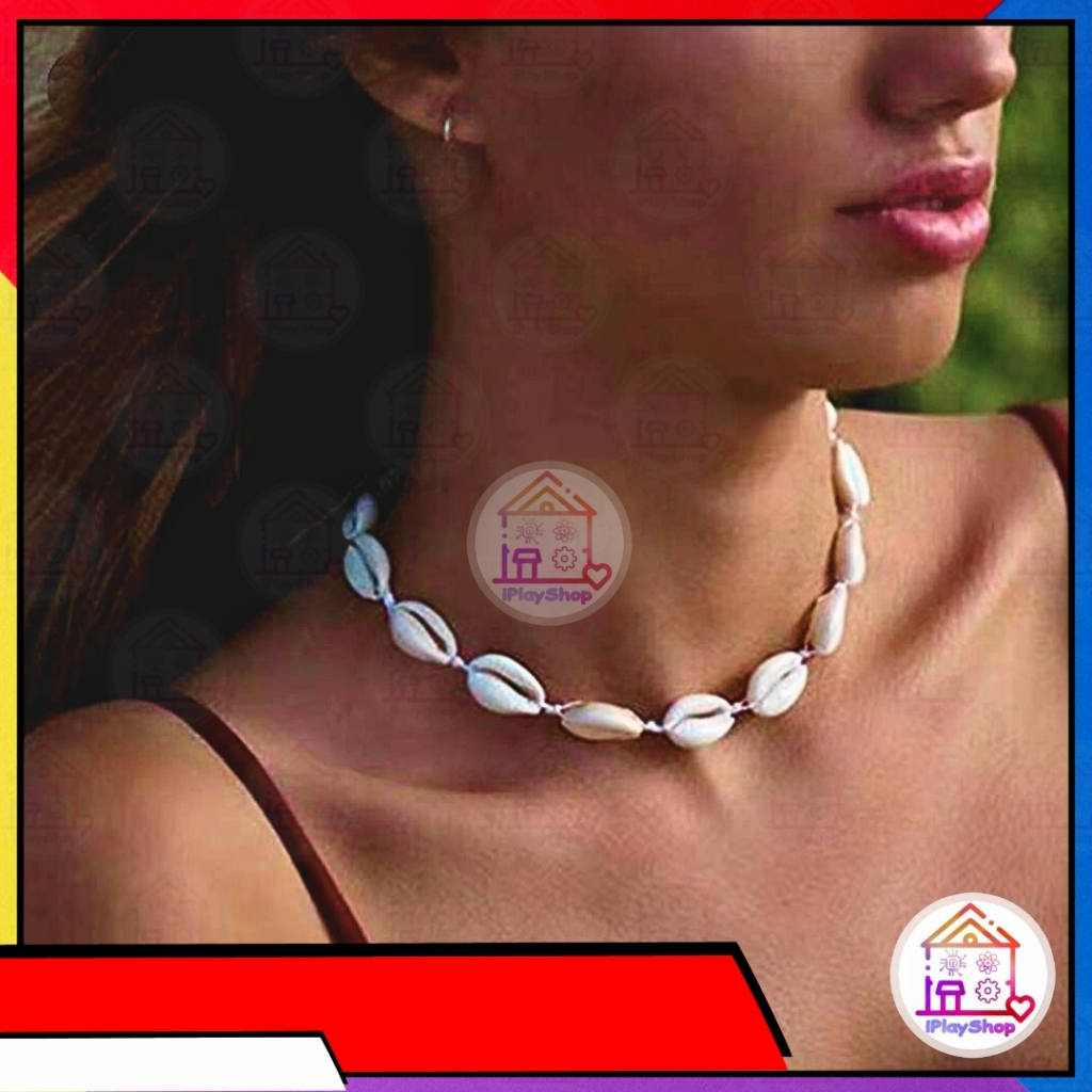 Cowrie Sea Shell Choker Necklace Natural Sea Women Collar Beads Beach ...