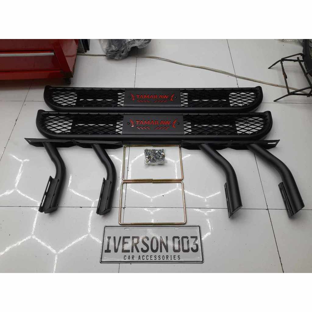 AK-934 Stepboard Running Board Black Steel with Red Name for Toyota ...