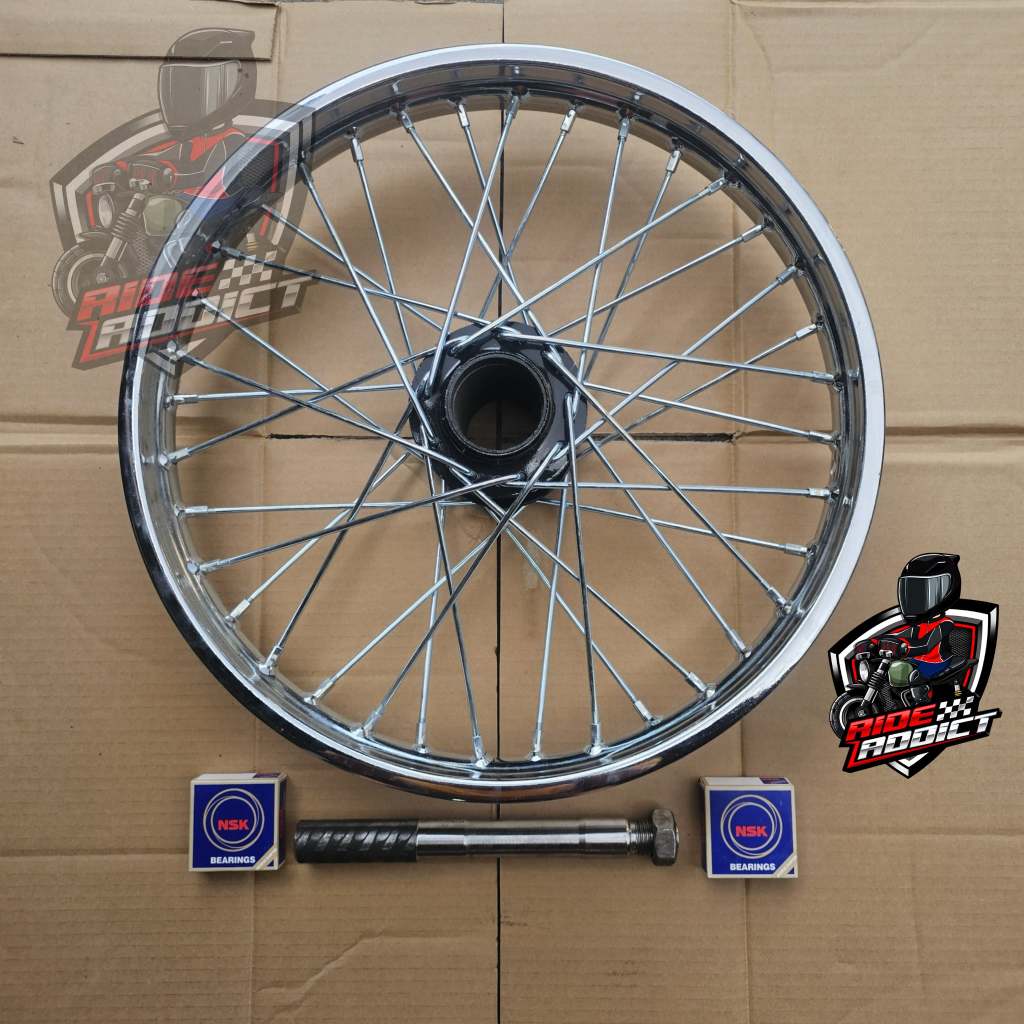 Side wheel Rim Assembly 1.6x17 with bearing and Axle (6205) | Shopee ...
