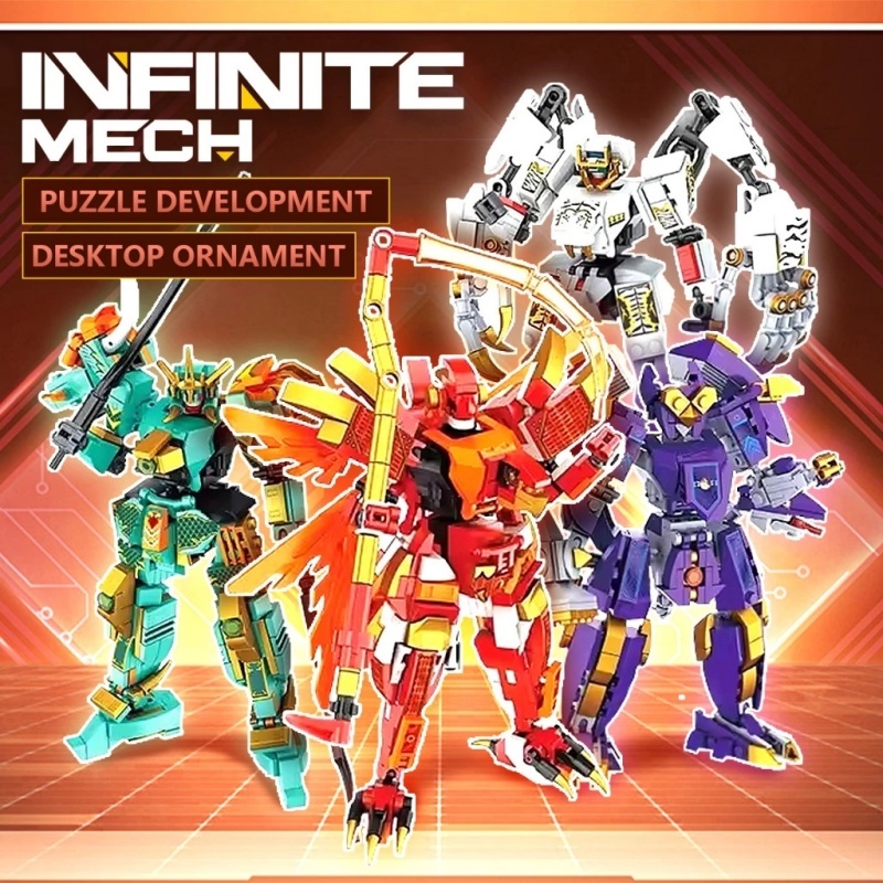 Children'S Day Toys, Qinglong Robot Model, Boy Assembly, Building Block ...