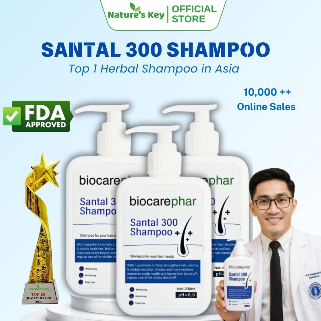Biocare Santal 300 shampoo is recommended by experts for effectively ...