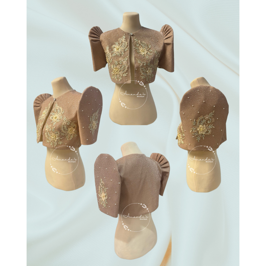 Modern Filipiniana Bolero Candy Crush Fabric | Shopee Philippines