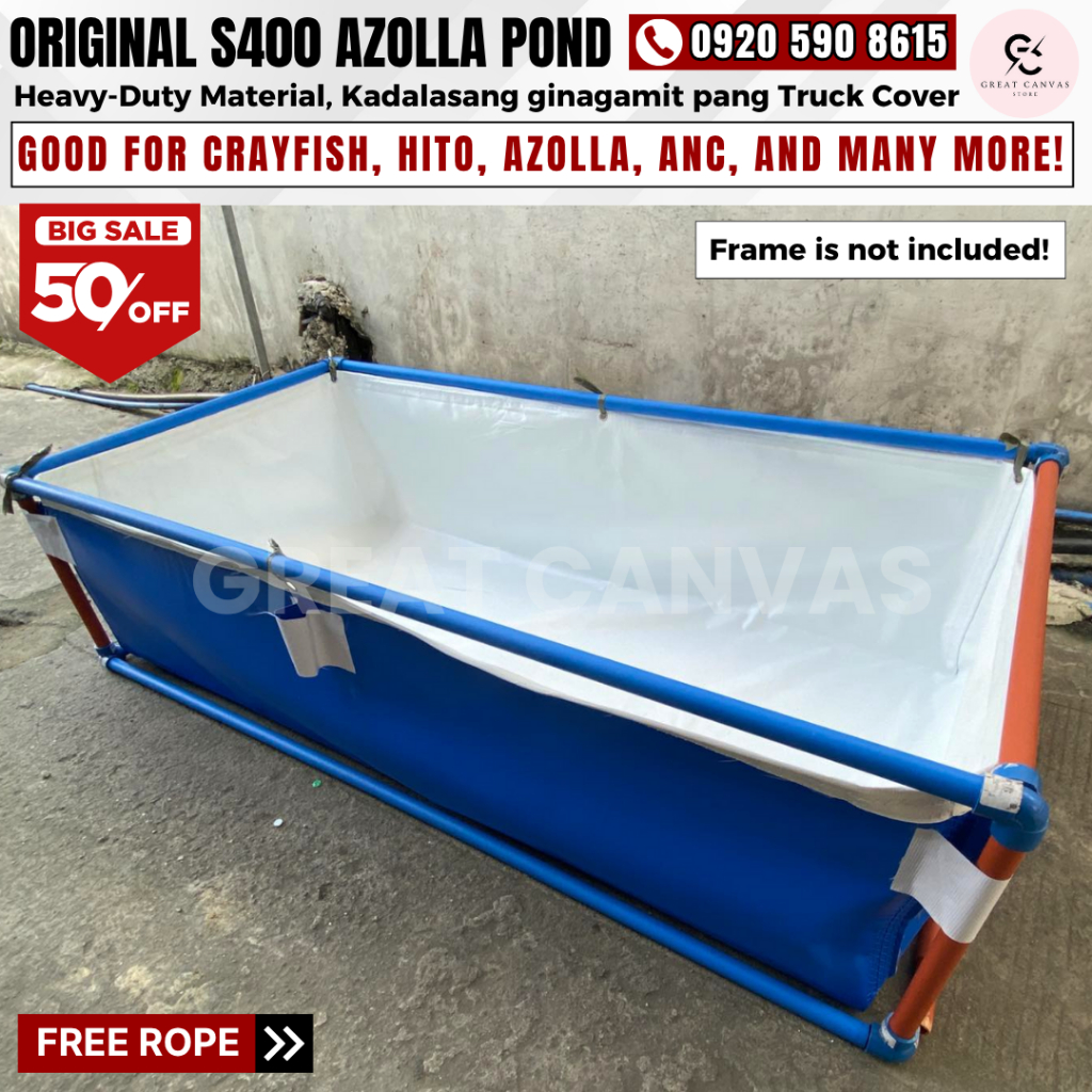 Azolla pond buy 1 take 1 S400 ORIGINAL HEAVY DUTY POND TRAPAL LONA FISH ...