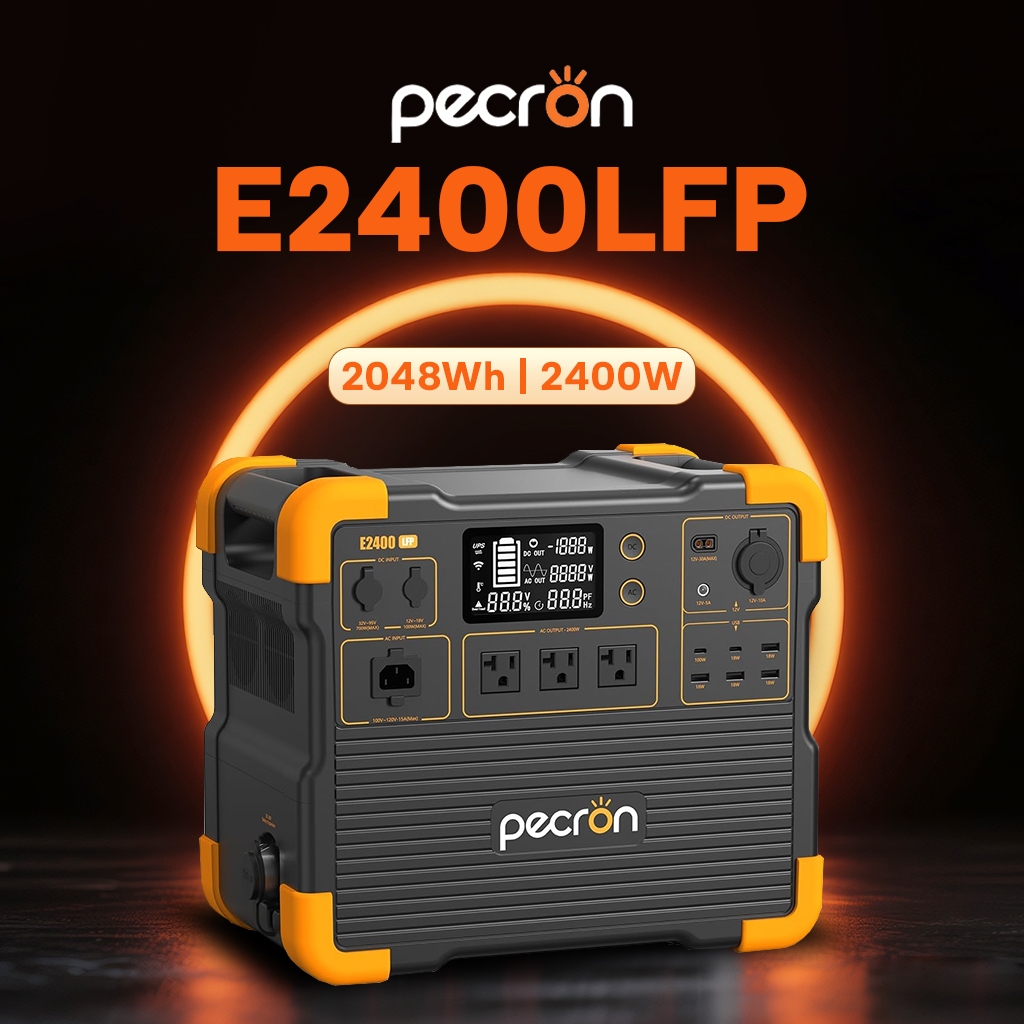 Pecron E2400LFP Portable Power Station 2048Wh 2400W Lifepo4 Battery ...