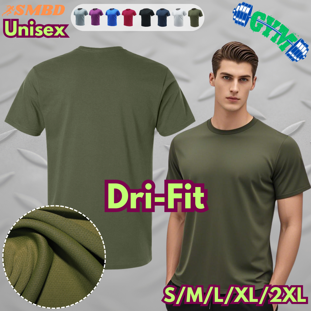 Smbd Active Dry Army Green Tshirt for Man Dri Fit Gym Basketball Shirt ...