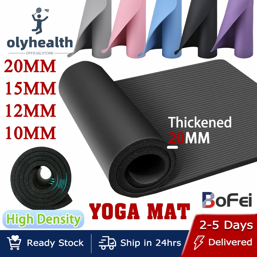 20MM Yoga Mat Workout Mat Thick Non Slip & High Density Yoga Matt For ...