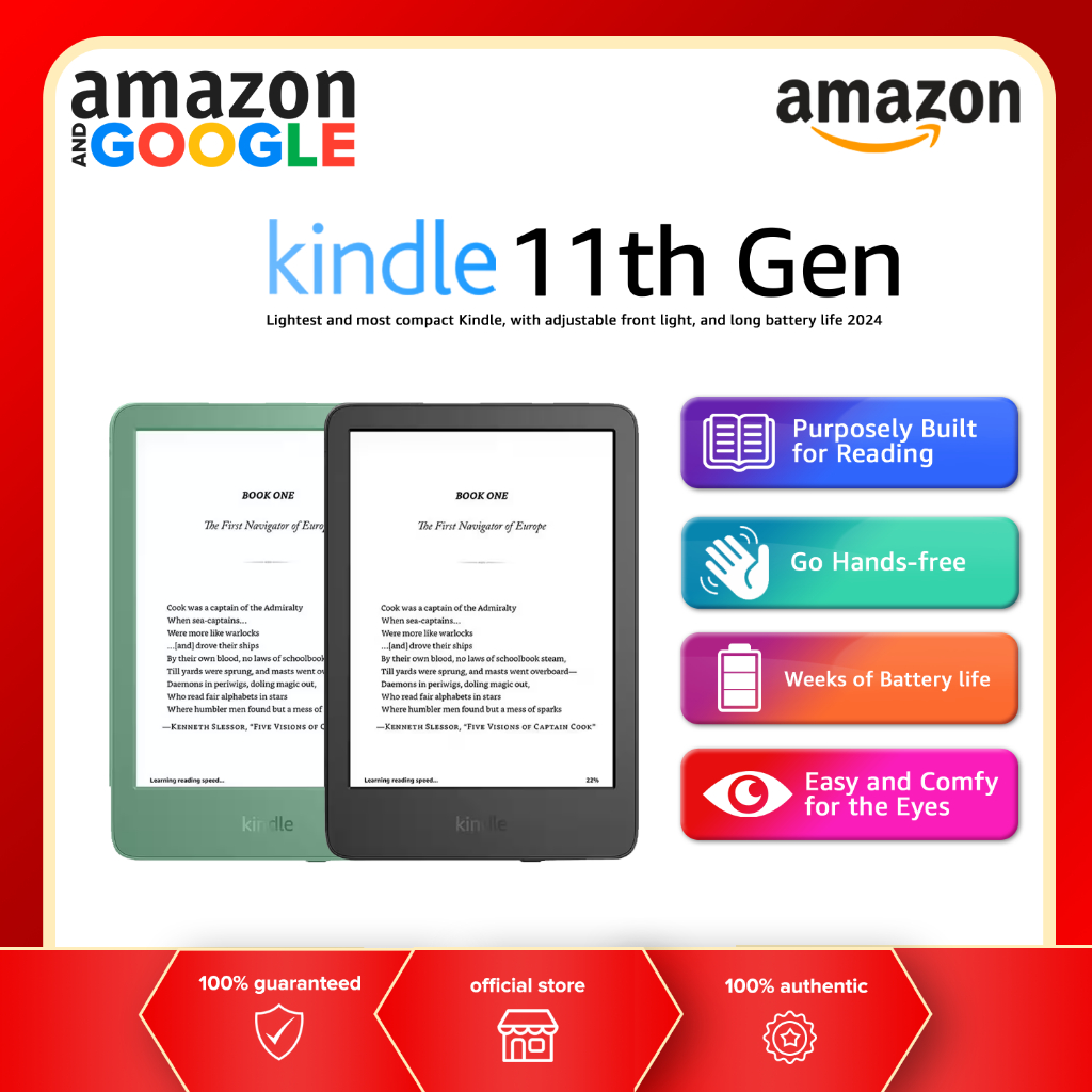 Amazon Kindle E-Reader 6" 11th Gen 16GB 2024 with Long Life Battery | Shopee Philippines