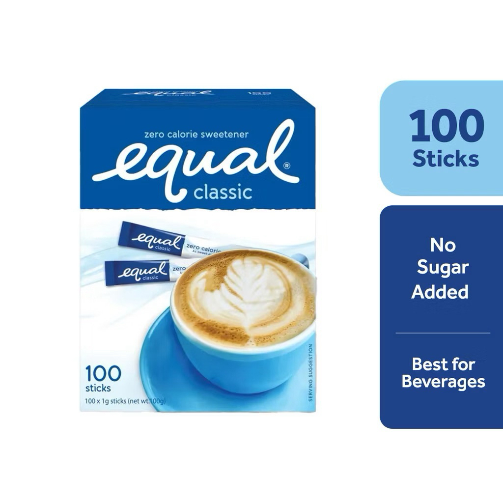 EQUAL CLASSIC ZERO CALORIE SWEETENER STICKS | Shopee Philippines