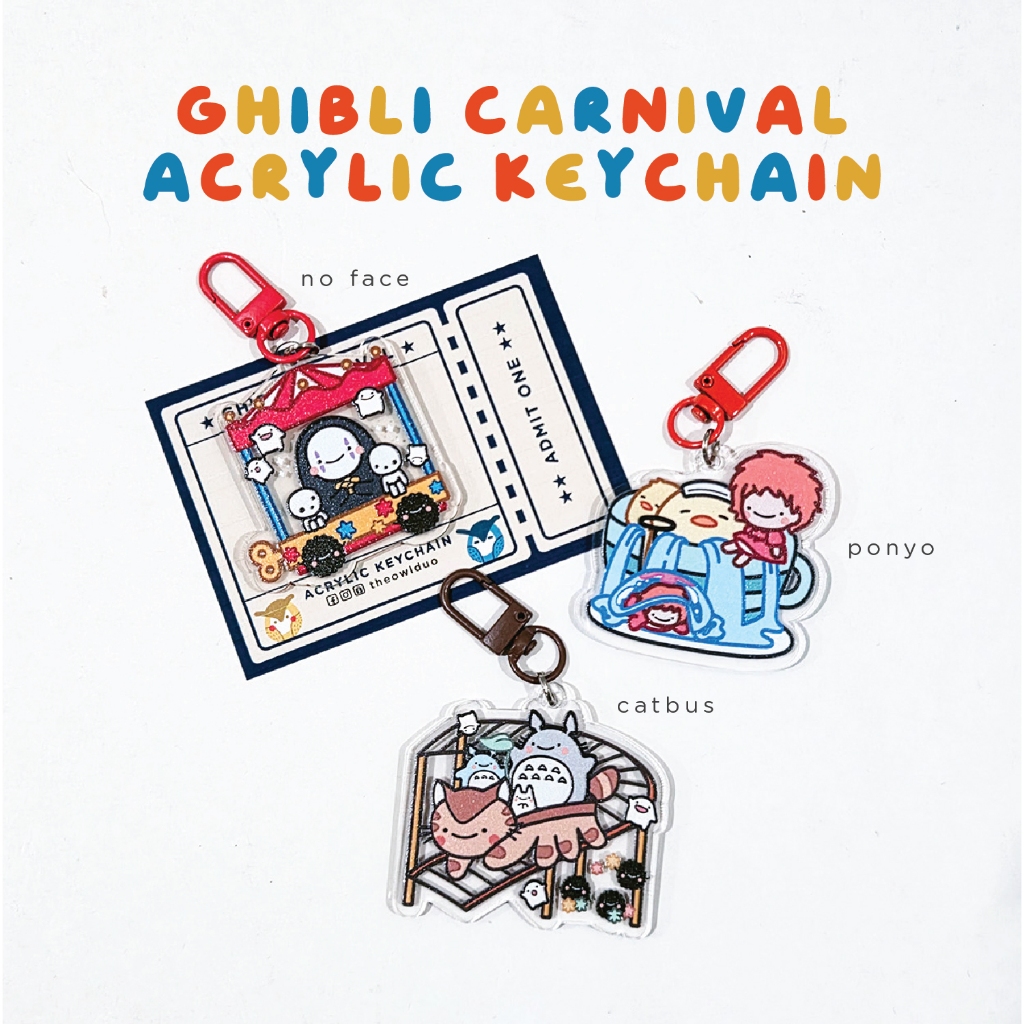 Studio Ghibli Carnival Acrylic Keychain / Charm / Key Ring (Double ...