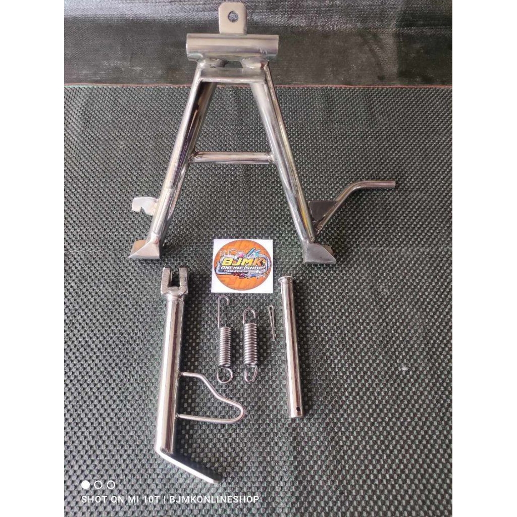 STAINLESS CENTER STAND SIDE STAND FREE EHE ( WAVE 100/125 )( XRM-110/ ...