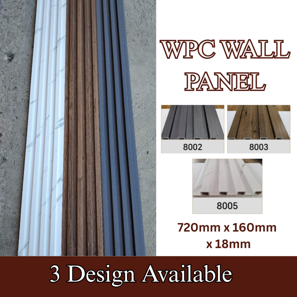 LOTUS 720mmx160mmx18mm WPC Wall Panel Solid Wood Fluted Board Grille ...