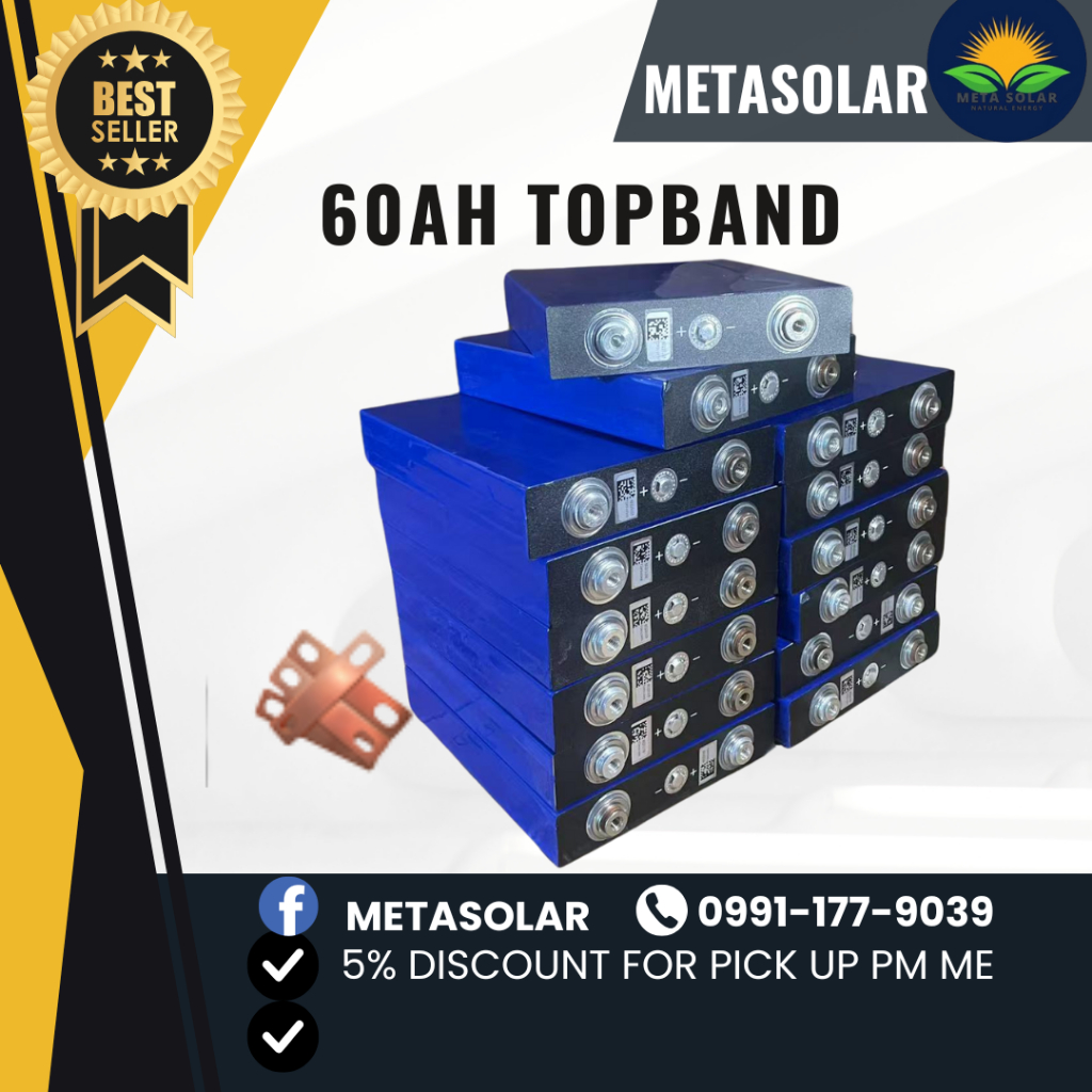 Topband 60Ah LiFePO4 Cell – Rechargeable Lithium Battery for DIY Solar ...