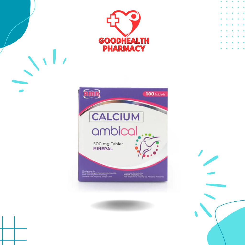 CALCIUM AMBICAL 500MG (10 TAB) | Shopee Philippines